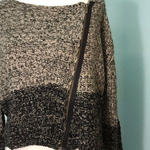 Sugarlips | Sweaters | Sugarlips Black Ombre Offset Zipper Sweater ...
